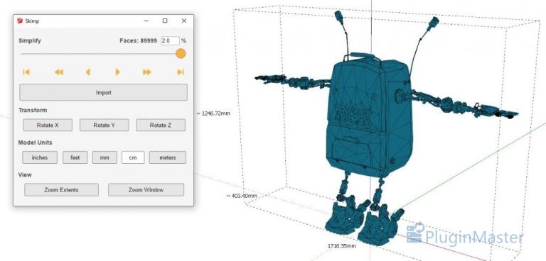 智能减面优化（Skimp）2.0.0中文绿色版for SketchUp2024-SketchUp插件大师